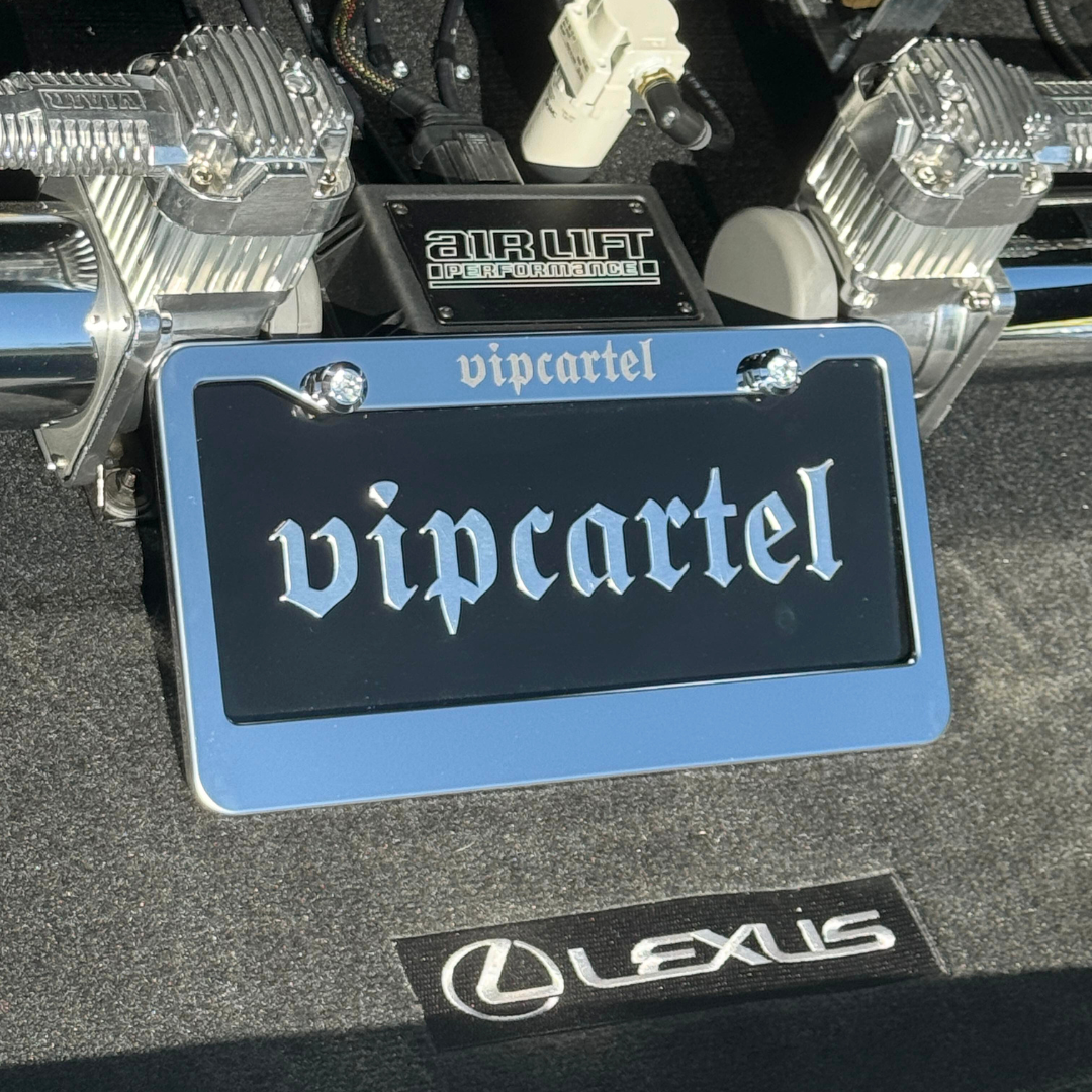 12" Chrome Metal License Plate Frame – VIPCARTEL Automotive