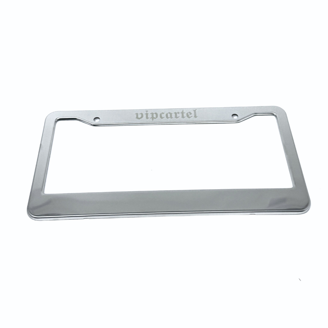 12" Chrome Metal License Plate Frame – VIPCARTEL Automotive
